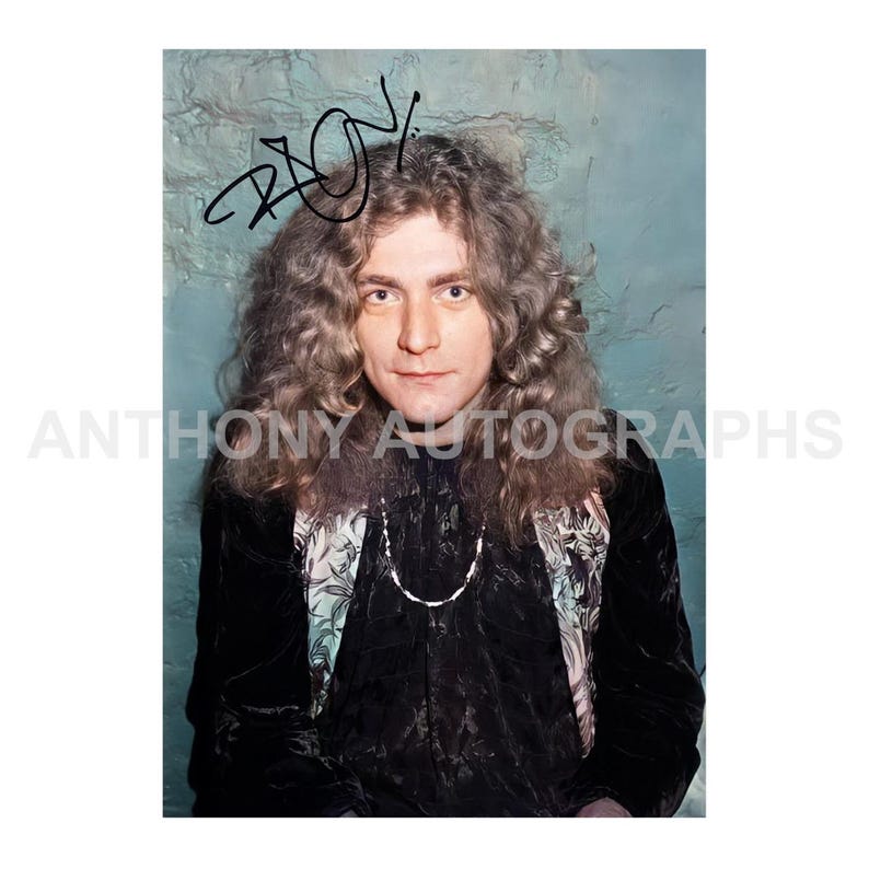 ROBERT PLANT / Led Zeppelin - Foto autografada à mão com certificado de ...