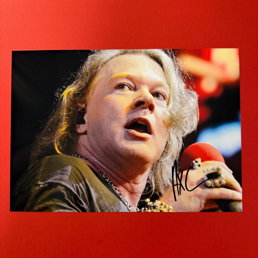 AXL ROSE / Guns'n'roses Authentic Hand-signed Photo Autograph With Coa ...