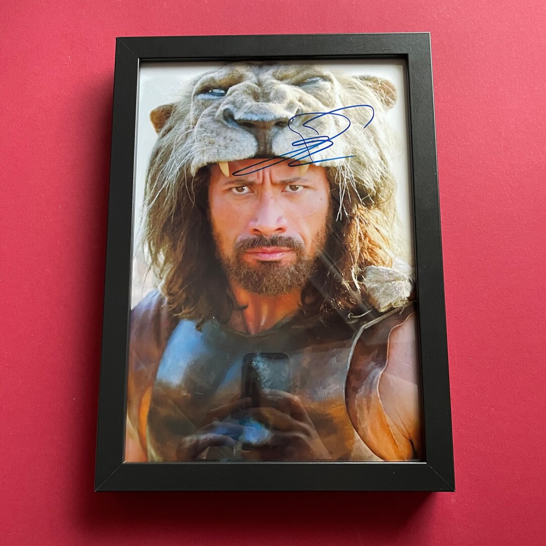 Framed DWAYNE JOHNSON Authentic Hand-signed Photo Autograph With Coa - Etsy