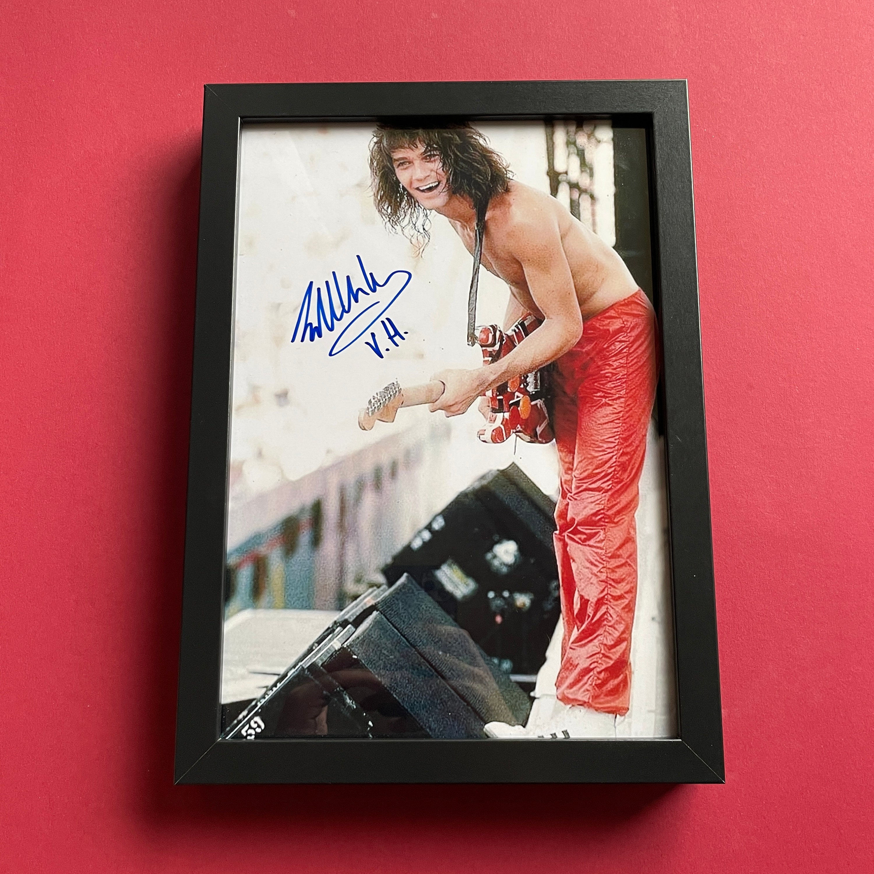 Framed EDDIE VAN HALEN Authentic Hand-signed Photo Autograph With Coa ...