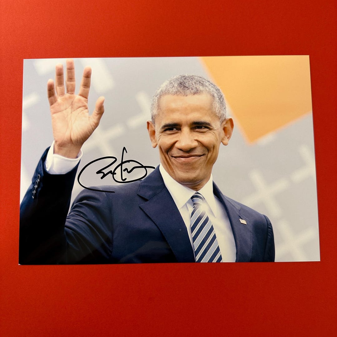 BARACK OBAMA - Authentic Hand-signed Photo Autograph With Coa - Etsy