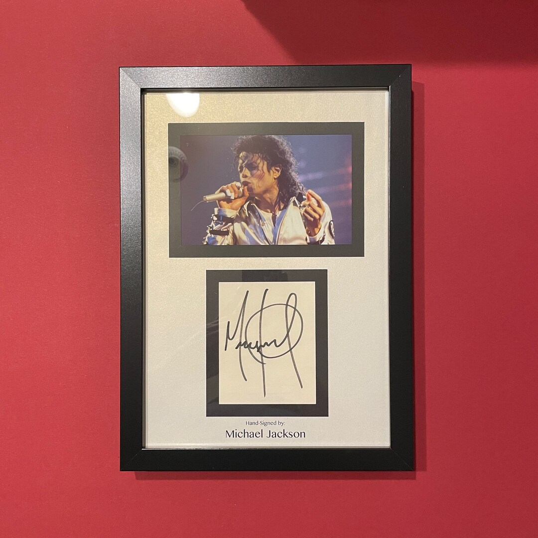 Rare Framed MICHAEL JACKSON Authentic Hand-signed Autograph - Etsy UK