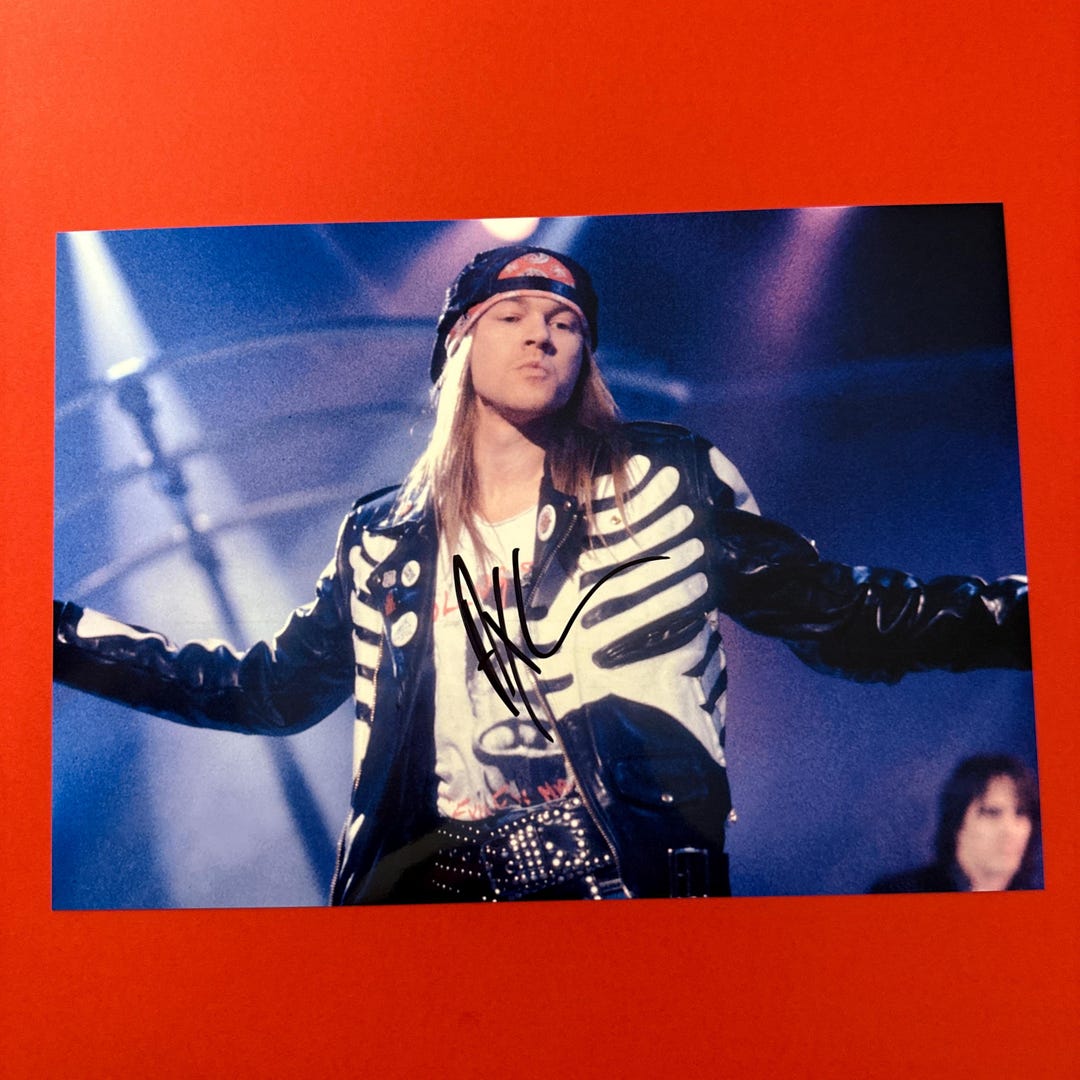 AXL ROSE / Guns'n'roses - Authentic Hand-signed Photo Autograph With ...
