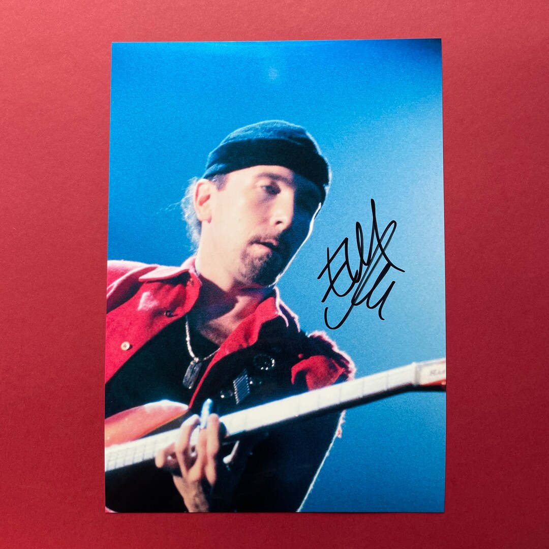 THE EDGE / U2 - Authentic Hand-signed Photo Autograph With Coa - Etsy