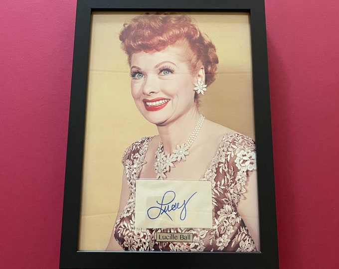 Rare Framed LUCILLE BALL - Authentic Hand-signed Autograph With COA - Etsy