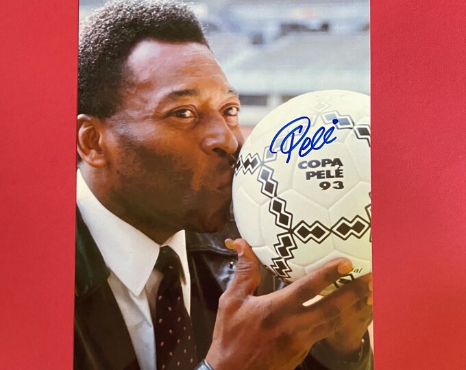 Rare PELE - Authentic Hand-signed Photo Autograph With Coa - Etsy
