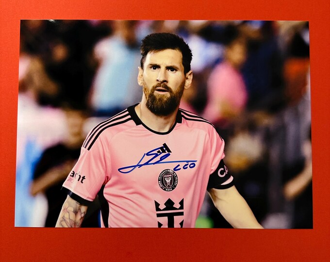 LIONEL MESSI - Authentic Hand-signed Photo Autograph With Coa - Etsy