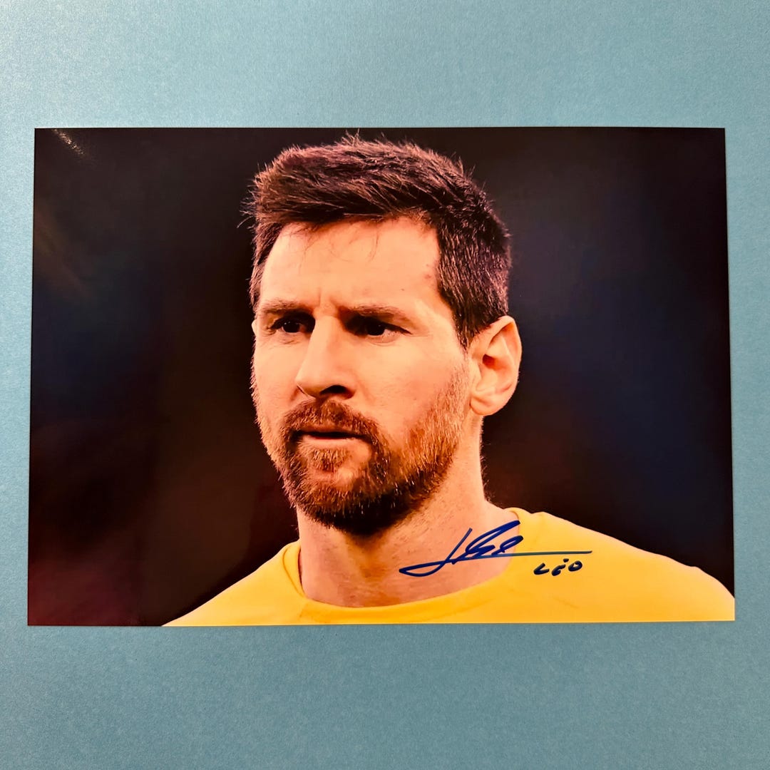 LIONEL MESSI - Authentic Hand-signed Photo Autograph With Coa - Etsy