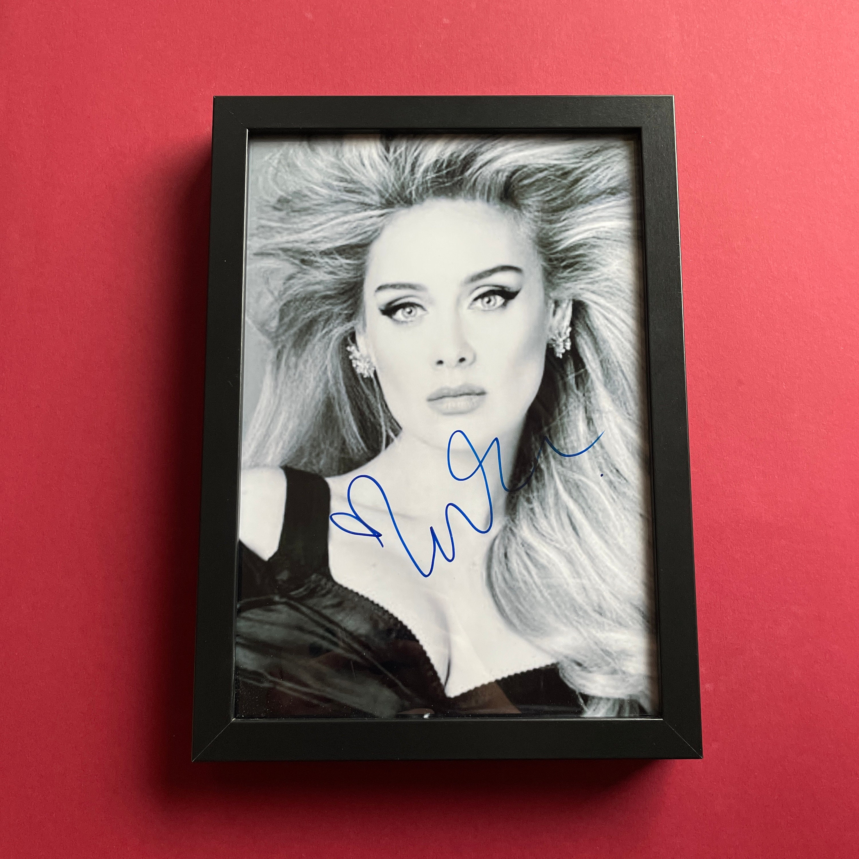 Framed ADELE Authentic Hand-signed Photo Autograph With Coa - Etsy