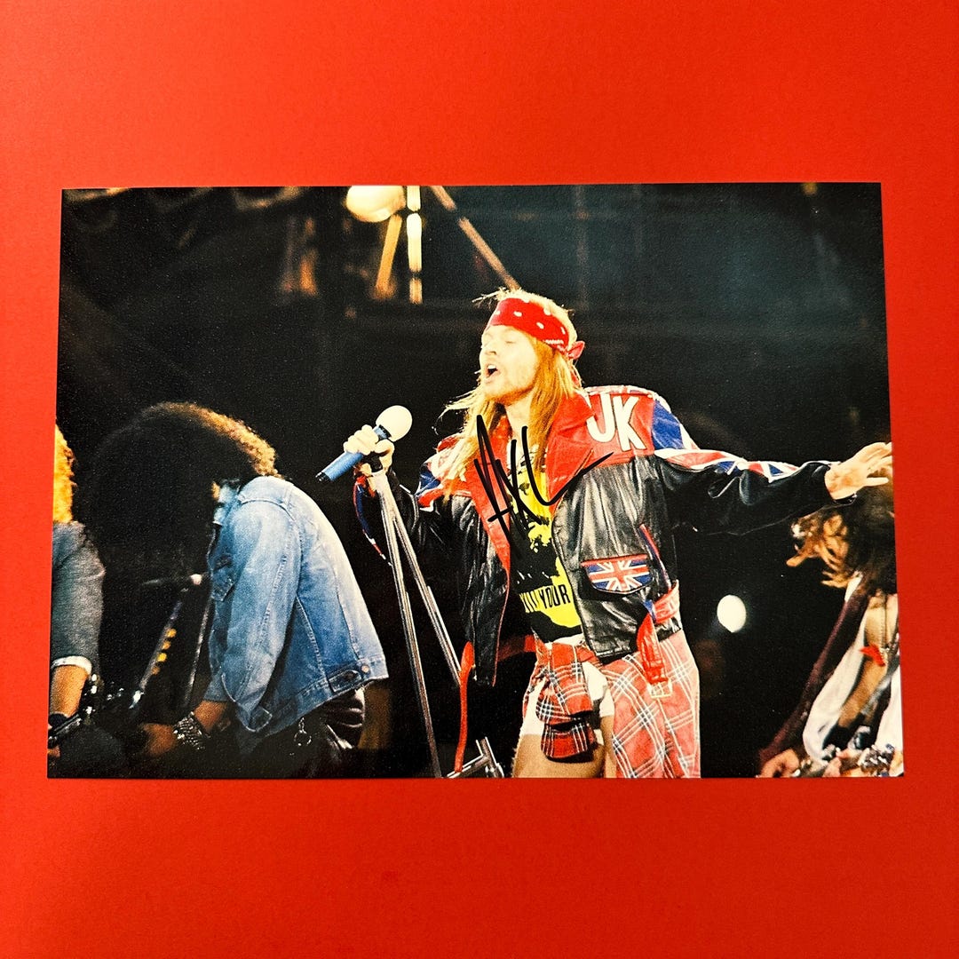 AXL ROSE / Guns'n'roses Authentic Hand-signed Photo Autograph With Coa ...