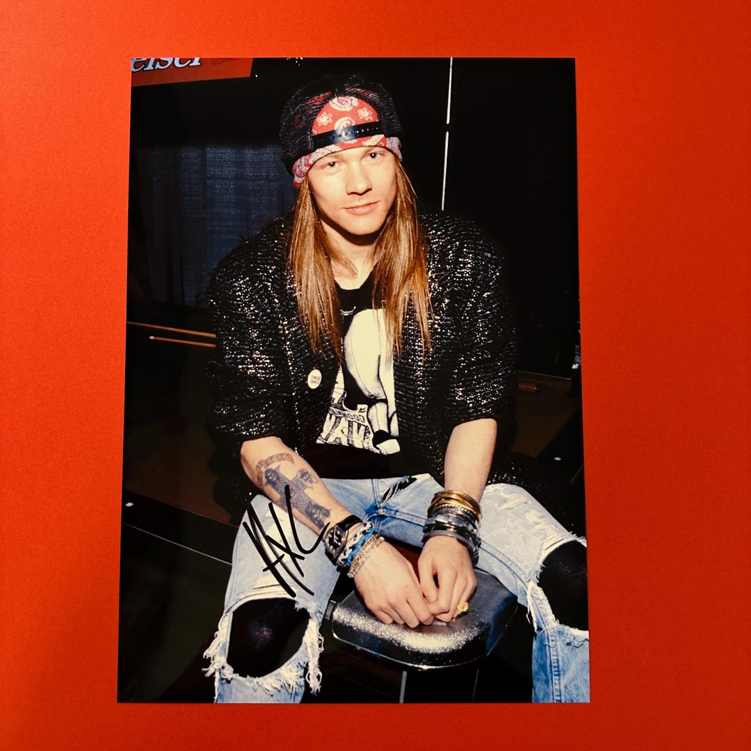 AXL ROSE / Guns'n'roses - Authentic Hand-signed Photo Autograph With ...