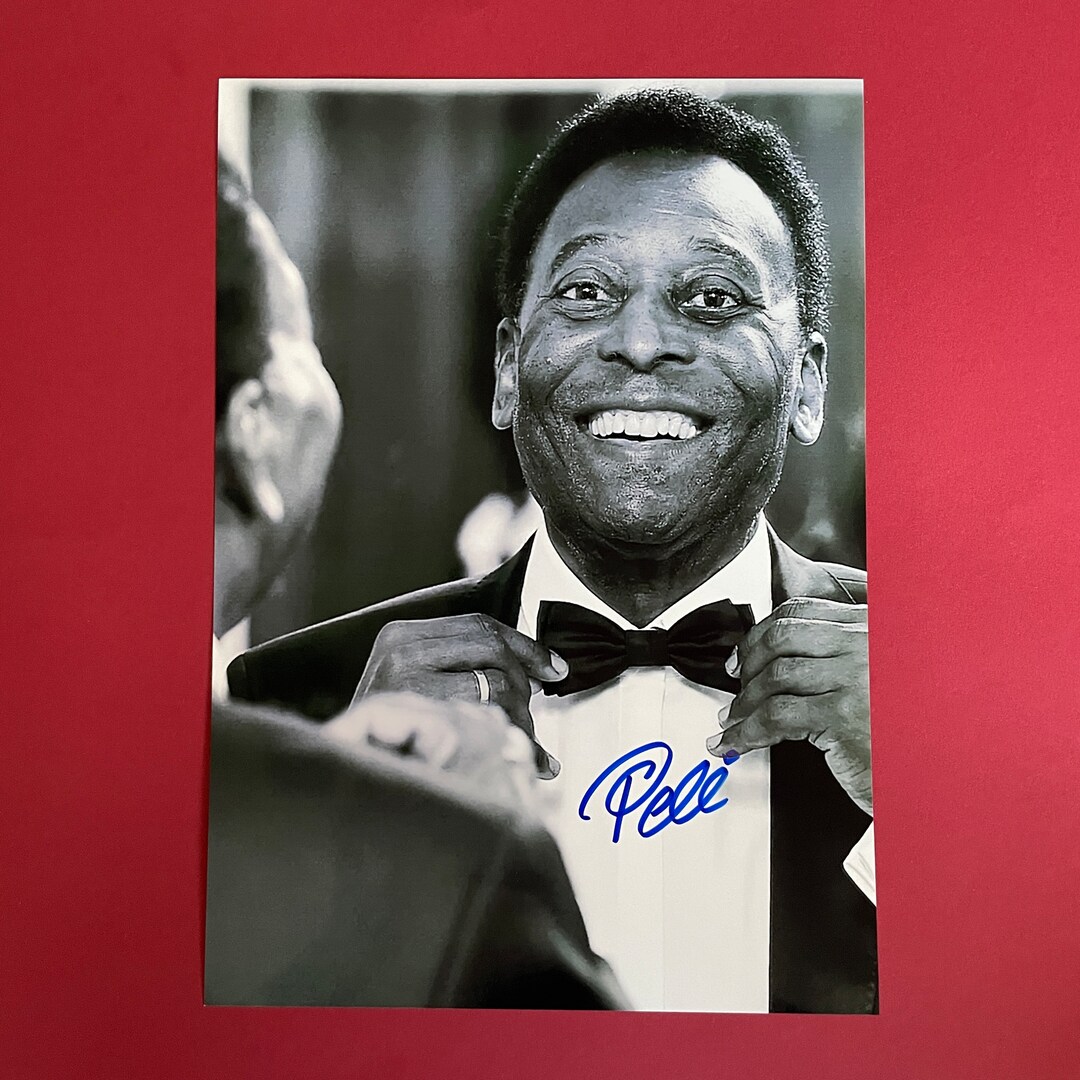 Rare PELE Authentic Hand-signed Photo Autograph With Coa - Etsy