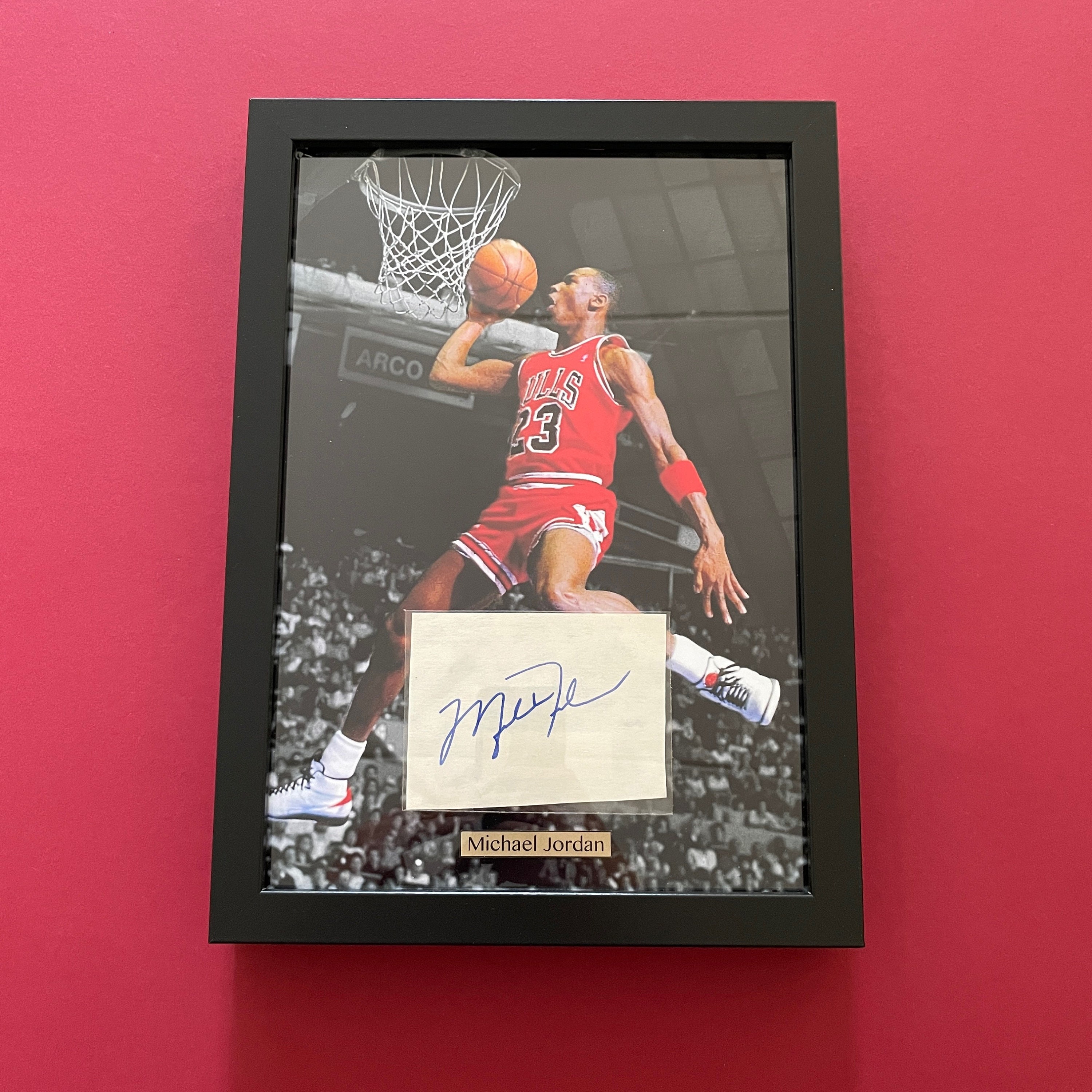 Rare Framed MICHAEL JORDAN Authentic Hand-signed Autograph - Etsy