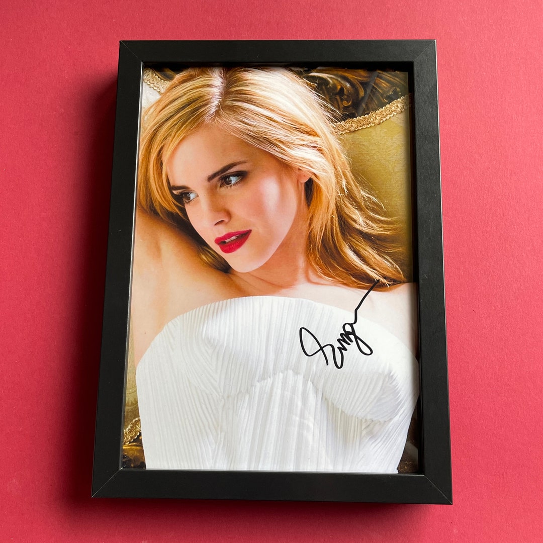 Framed EMMA WATSON Authentic Hand-signed Photo Autograph With Coa - Etsy