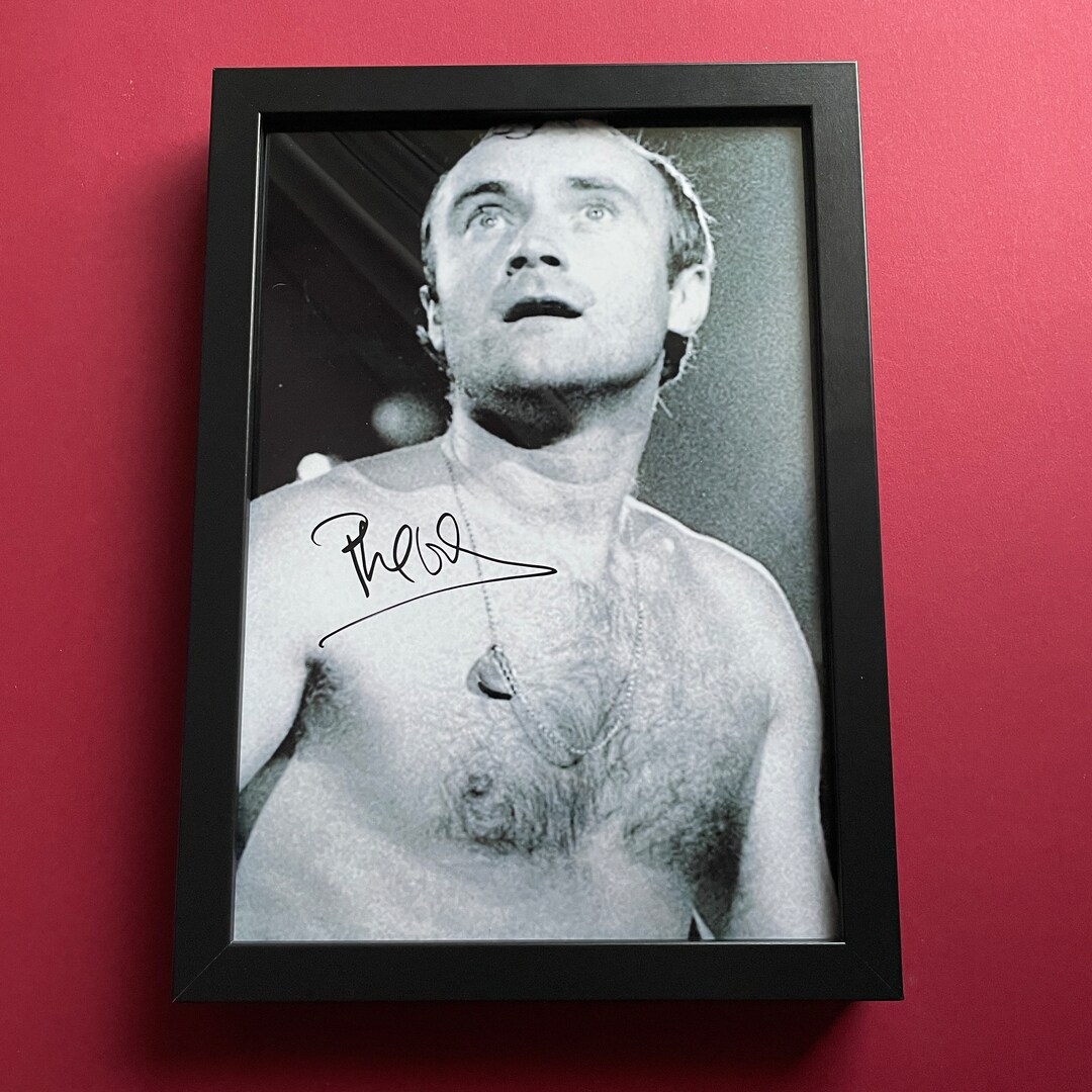Framed PHIL COLLINS Authentic Hand-signed Photo Autograph - Etsy