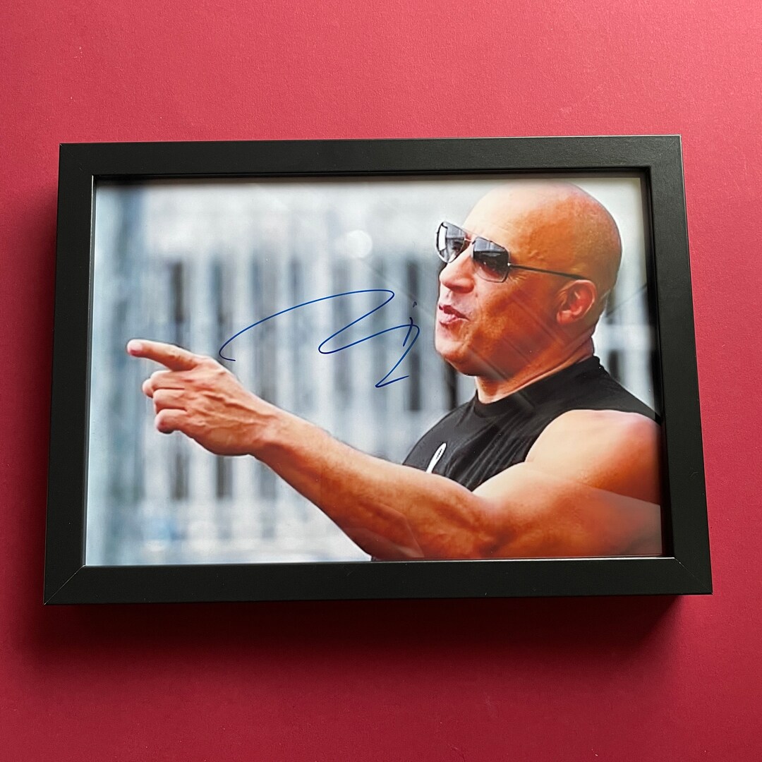 Framed VIN DIESEL / Fast & Furious Authentic Hand-signed - Etsy