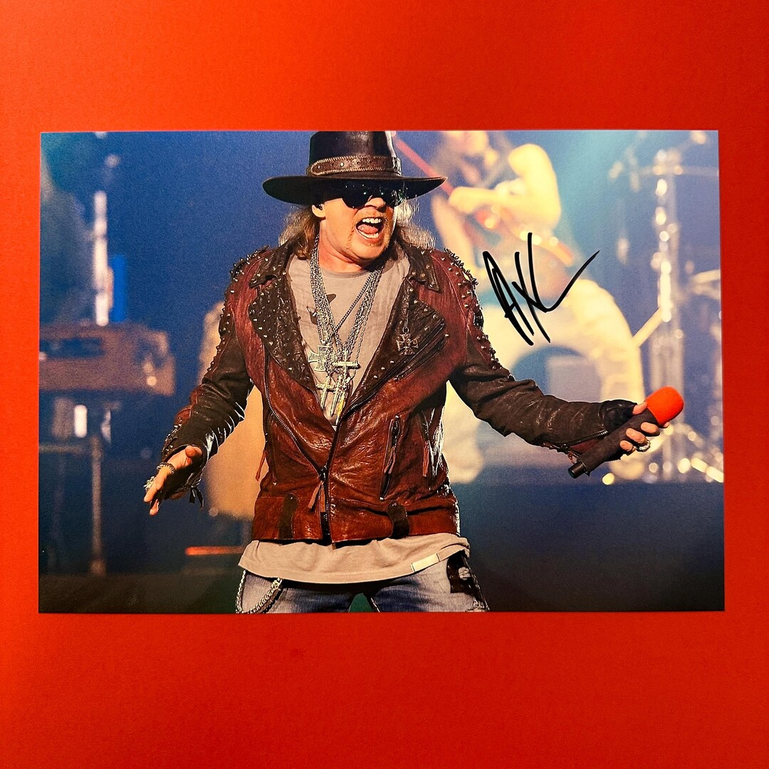 AXL ROSE / Guns'n'roses Authentic Hand-signed Photo Autograph With Coa ...