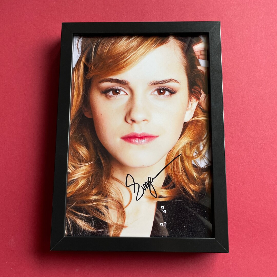 Framed EMMA WATSON Authentic Hand-signed Photo Autograph With Coa - Etsy