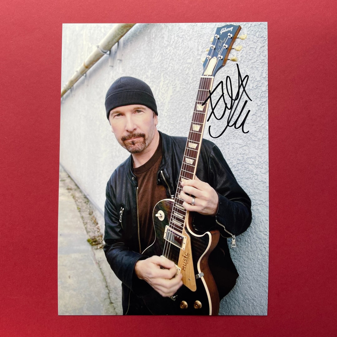 THE EDGE / U2 - Authentic Hand-signed Photo Autograph With Coa - Etsy