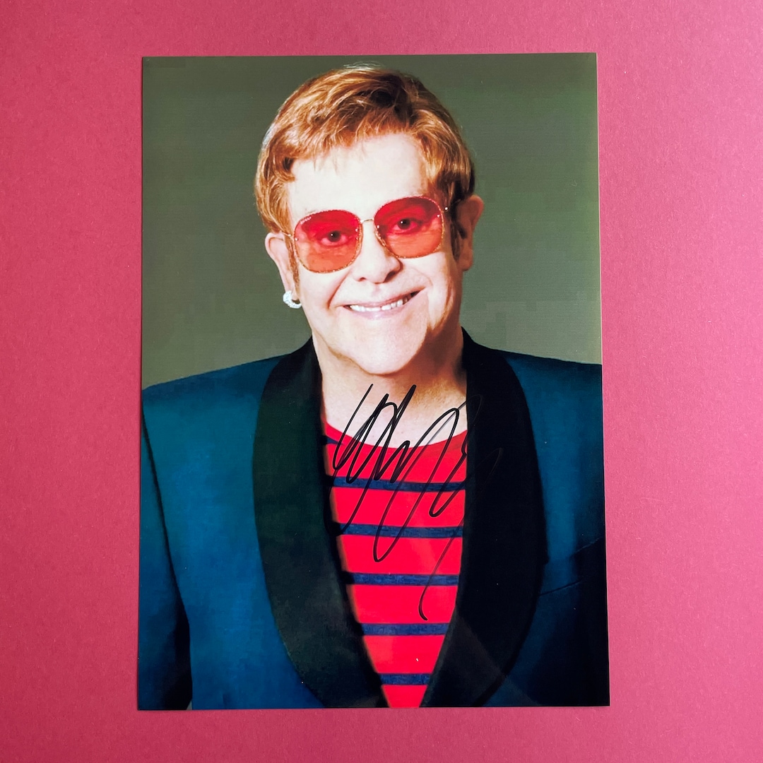 ELTON JOHN - Authentic Hand-signed Photo Autograph With Coa - Etsy