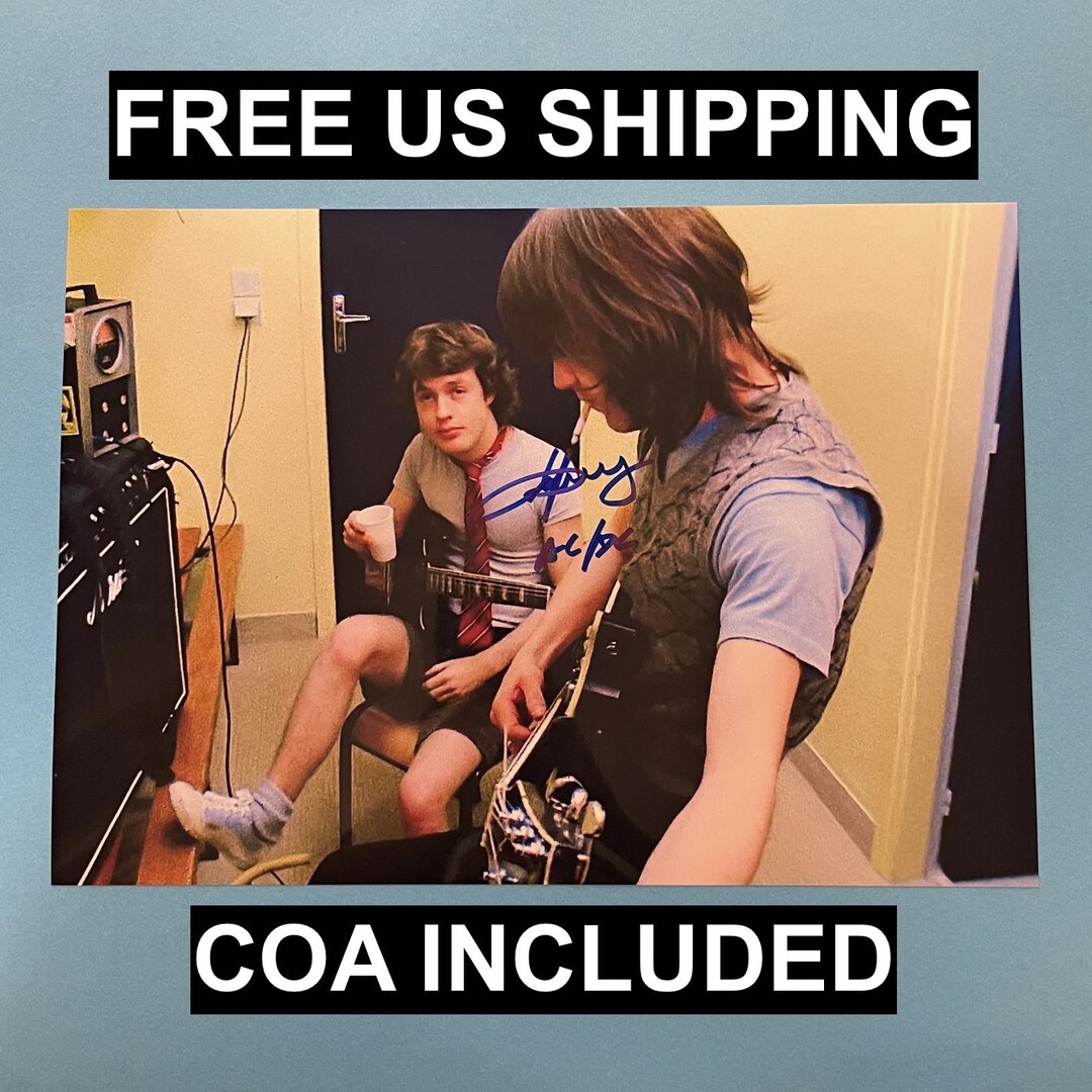 Angus Young / AC/DC - Authentic Hand-signed Photo Autograph With Coa - Etsy