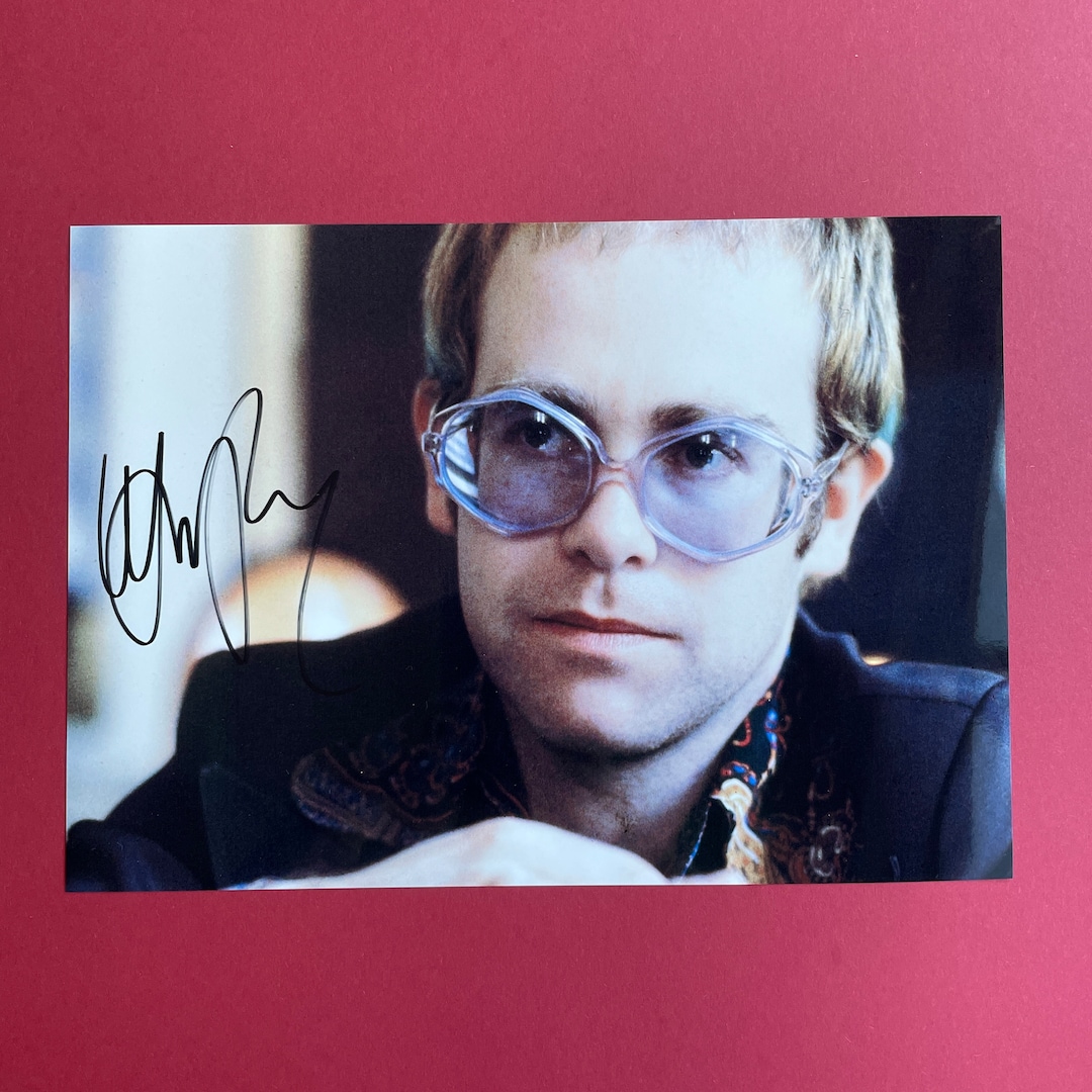ELTON JOHN Authentic Hand-signed Photo Autograph With Coa - Etsy
