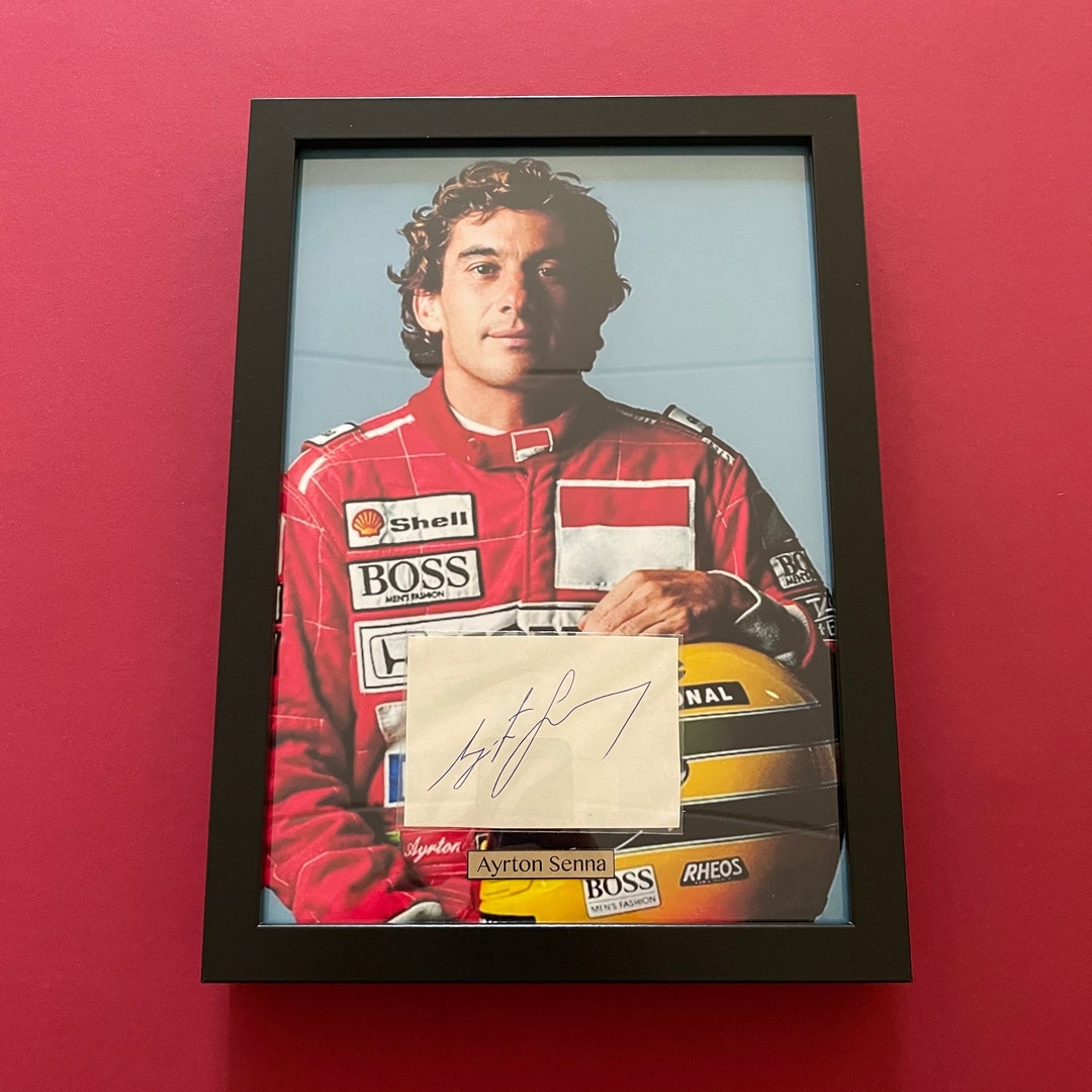 Rare Framed AYRTON SENNA Authentic Hand-signed Autograph - Etsy