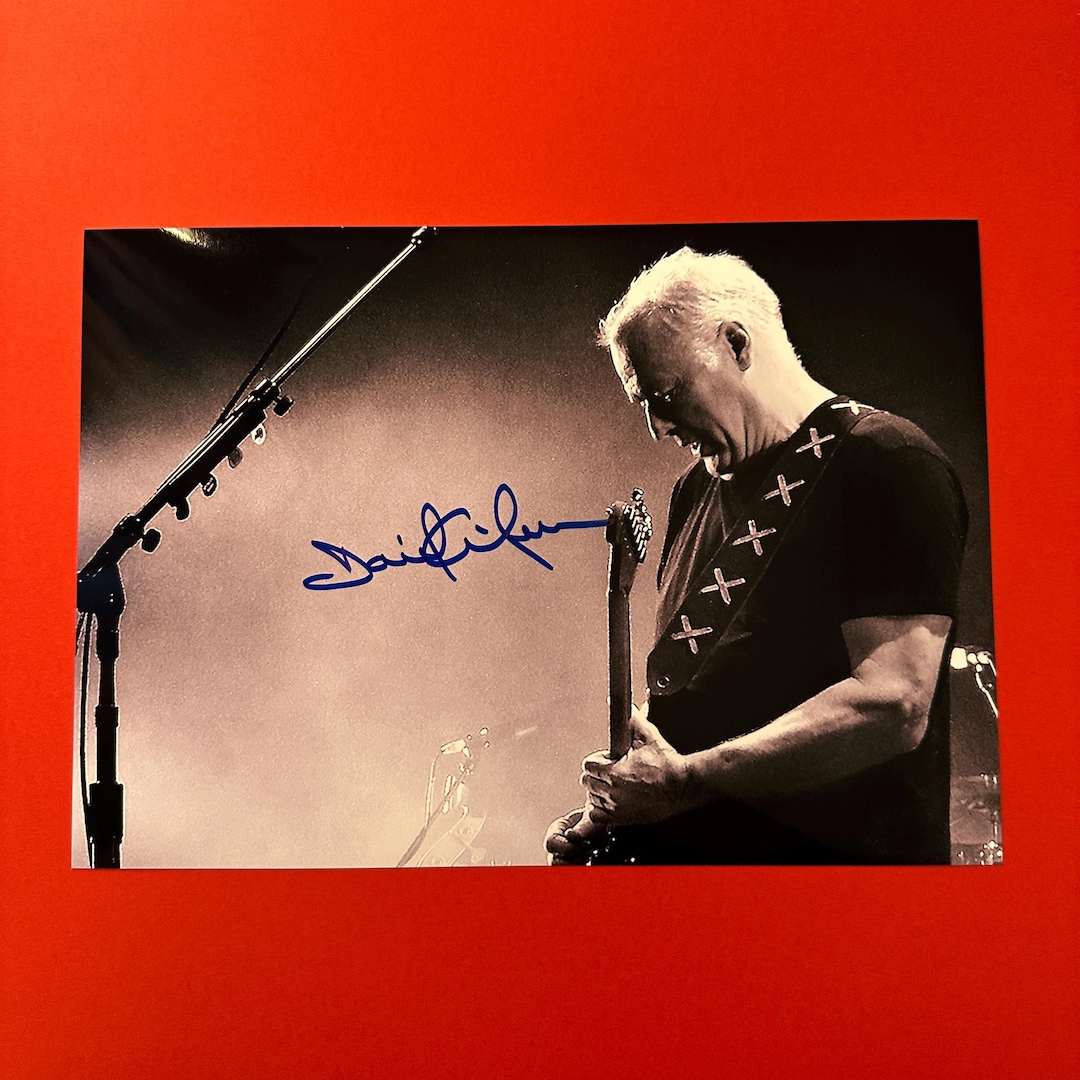 DAVID GILMOUR / Pink Floyd - Authentic Hand-signed Photo Autograph With ...