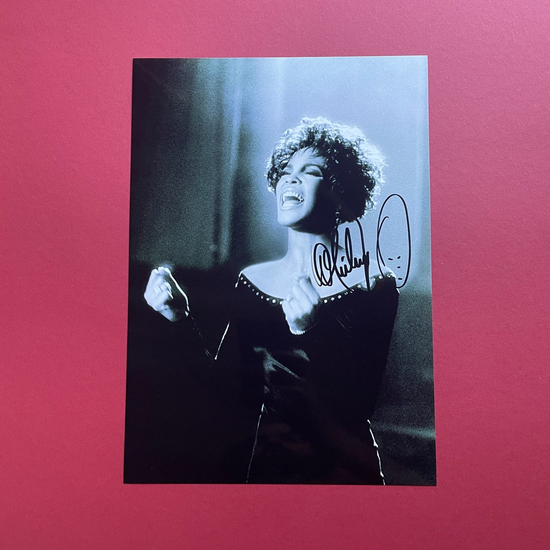 WHITNEY HOUSTON Authentic Hand-signed Photo Autograph With Coa - Etsy
