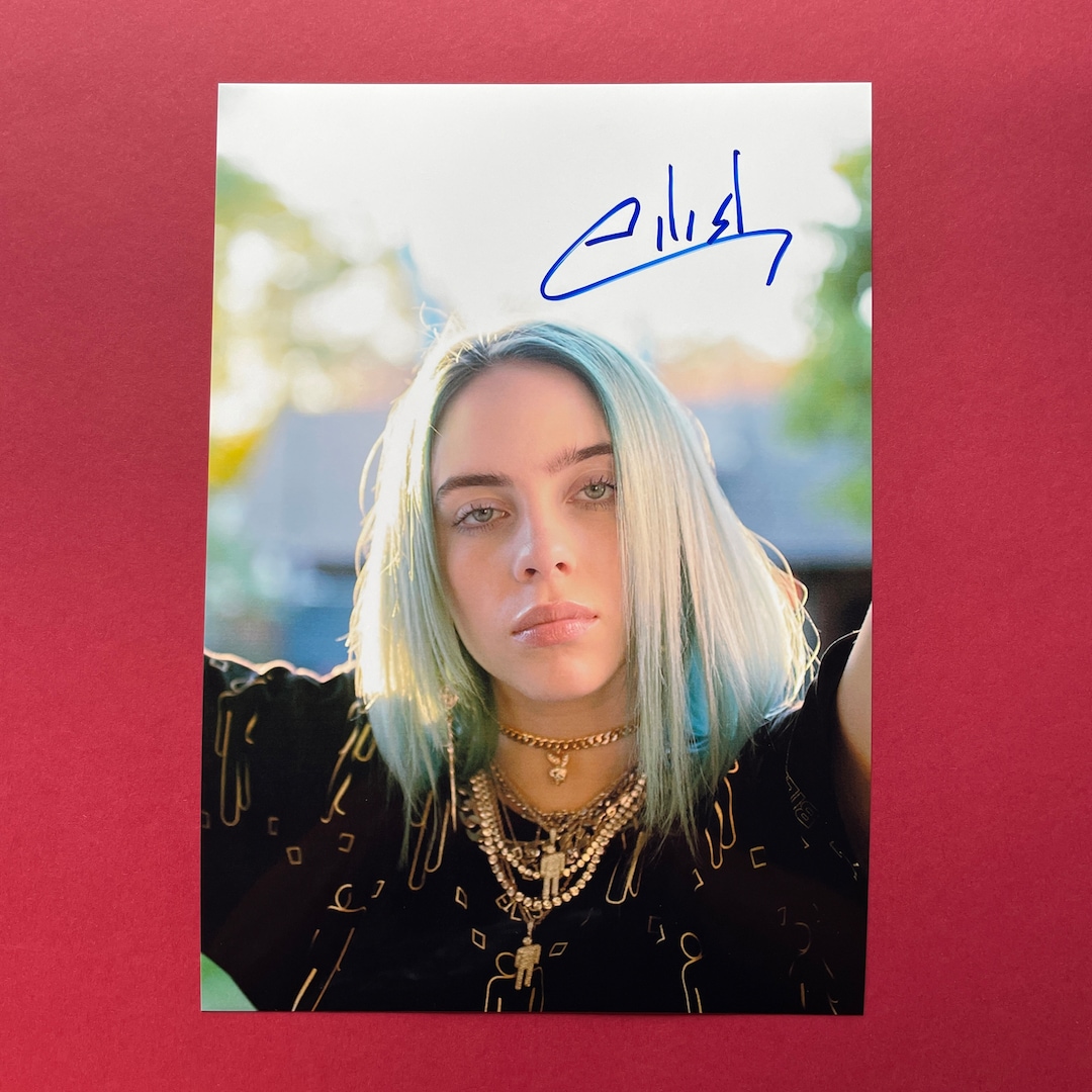 BILLIE EILISH Authentic Hand-signed Photo Autograph With Coa - Etsy