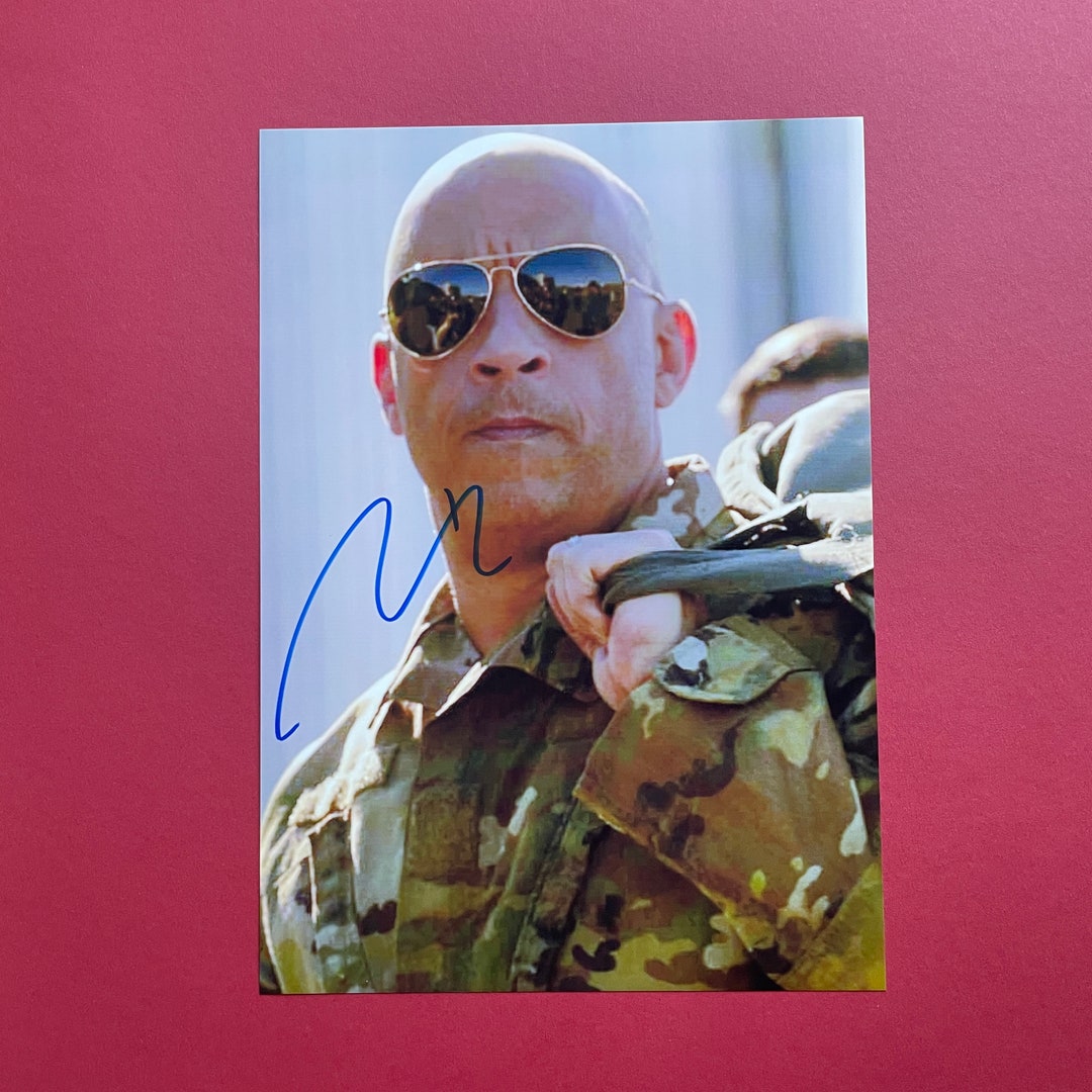 VIN DIESEL - Authentic Hand-signed Photo Autograph With Coa - Etsy