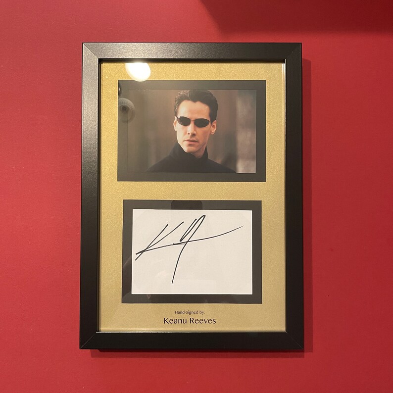 Framed KEANU REEVES / the Matrix Authentic Hand-signed - Etsy