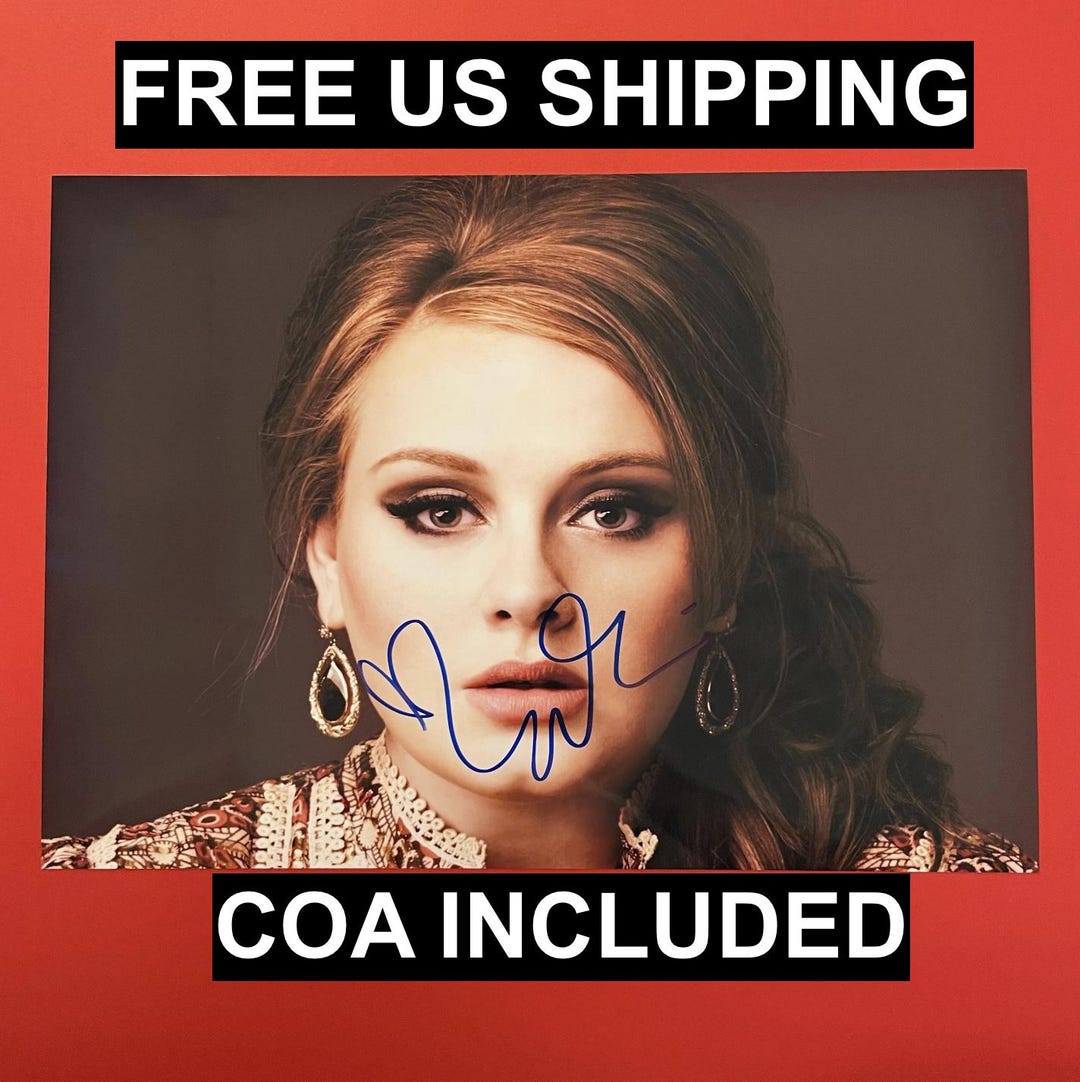 ADELE - Authentic Hand-signed Photo Autograph With Coa - Etsy