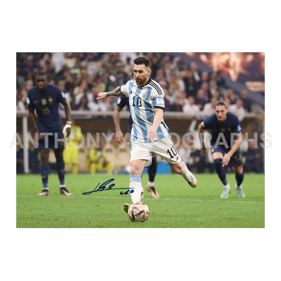 LIONEL MESSI - Authentic Hand-signed Photo Autograph With Coa - Etsy