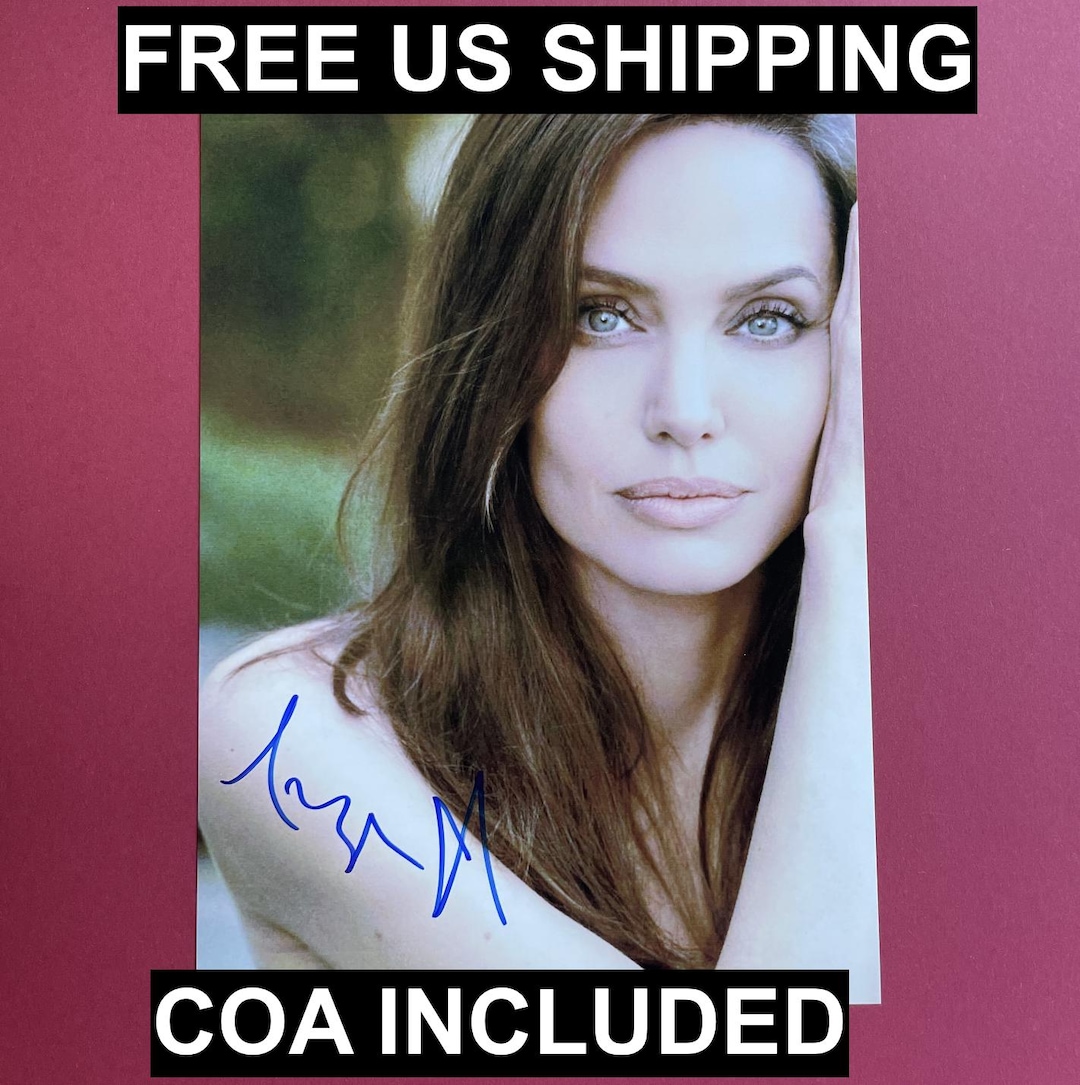 ANGELINA JOLIE - Authentic Hand-signed Photo Autograph With Coa - Etsy