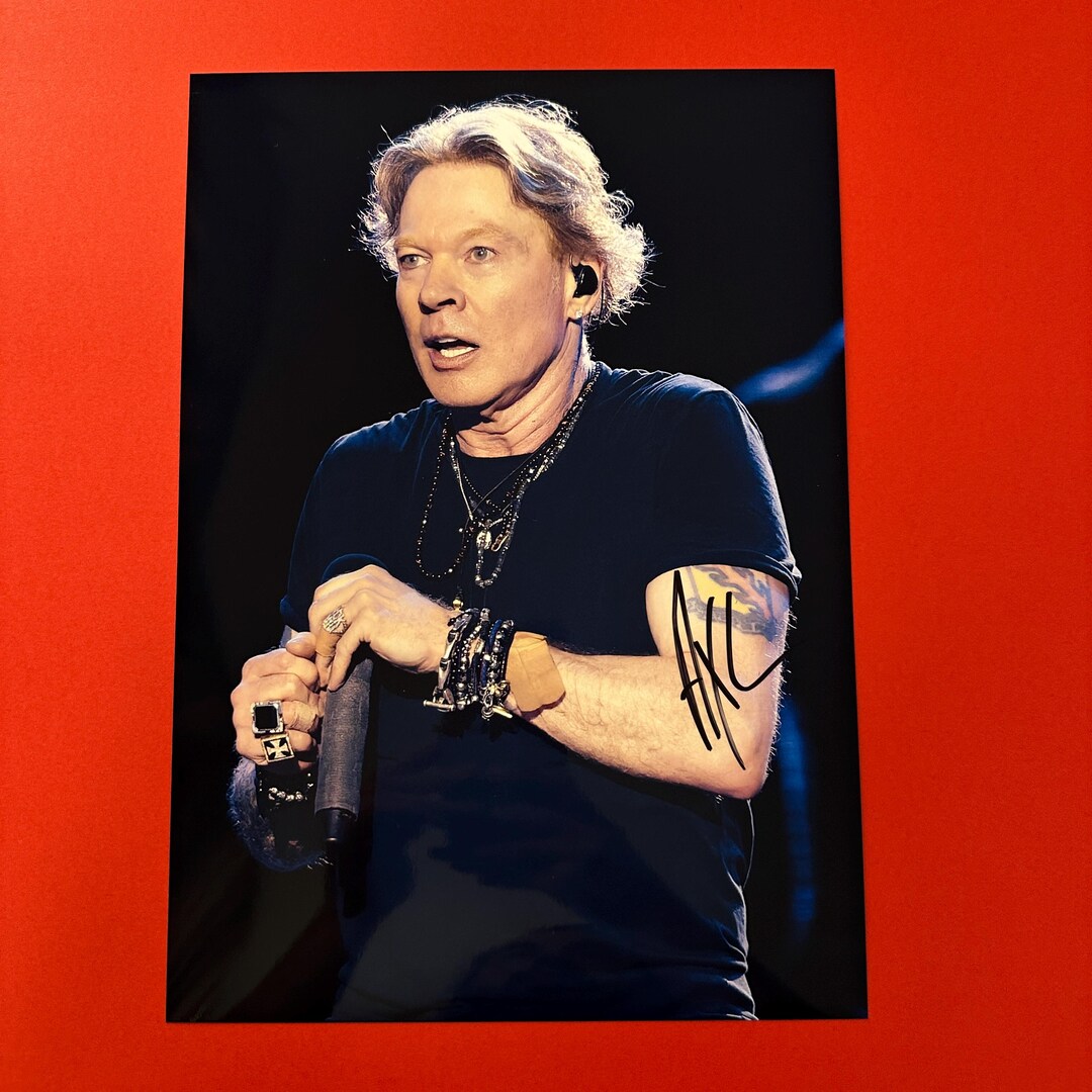 AXL ROSE / Guns'n'roses - Authentic Hand-signed Photo Autograph With ...