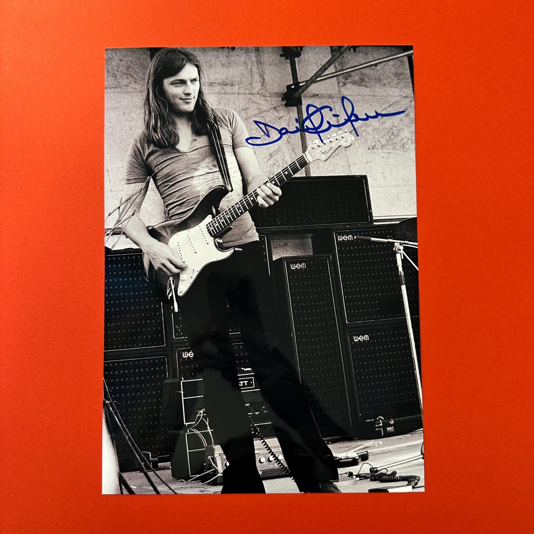 DAVID GILMOUR / Pink Floyd Authentic Hand-signed Photo Autograph With ...