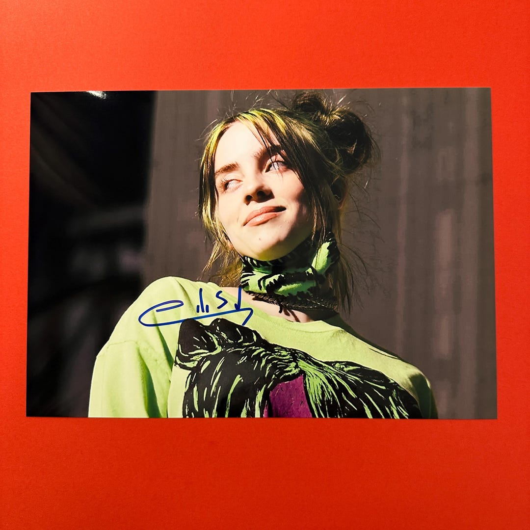 BILLIE EILISH - Authentic Hand-signed Photo Autograph With Coa - Etsy