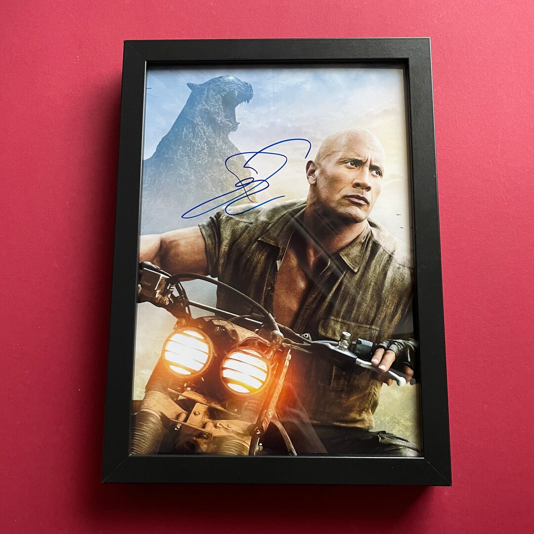 Framed DWAYNE JOHNSON Authentic Hand-signed Photo Autograph With Coa - Etsy