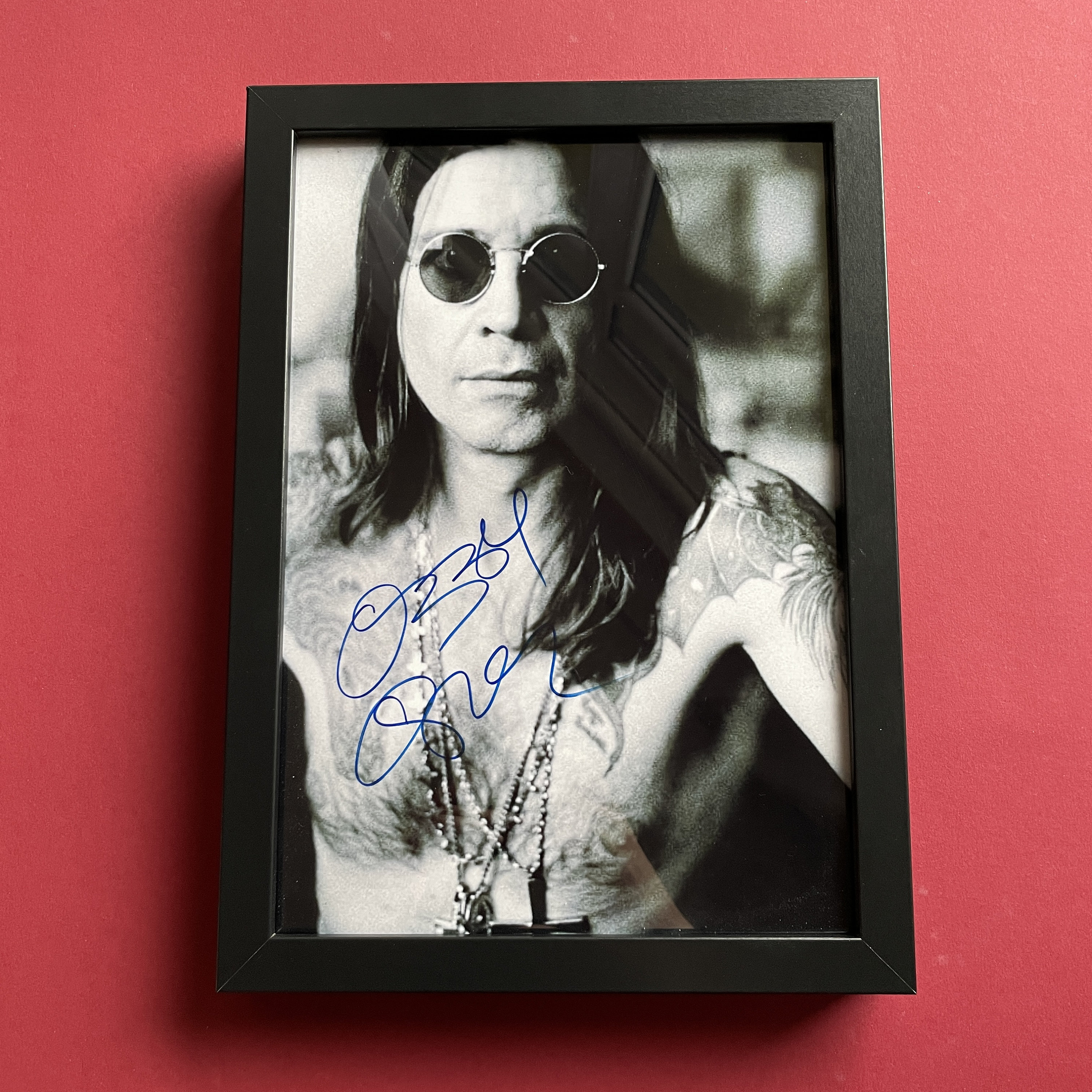 Framed OZZY OSBOURNE Authentic Hand-signed Photo Autograph With Coa - Etsy
