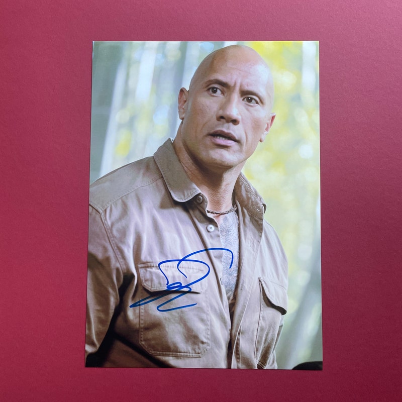 Dwayne Johnson Autograph - Etsy