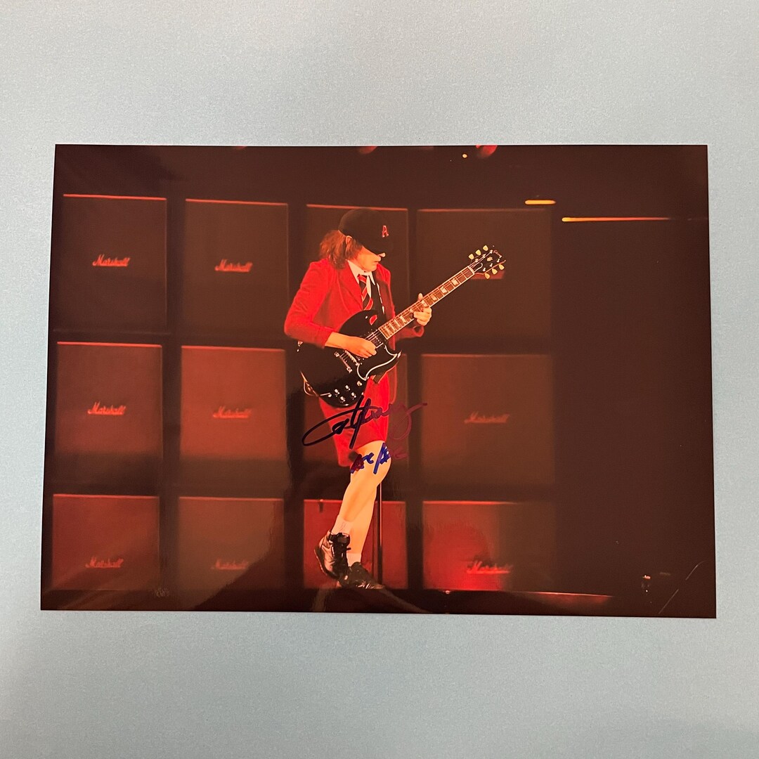 Angus Young / AC/DC - Authentic Hand-signed Photo Autograph With Coa - Etsy