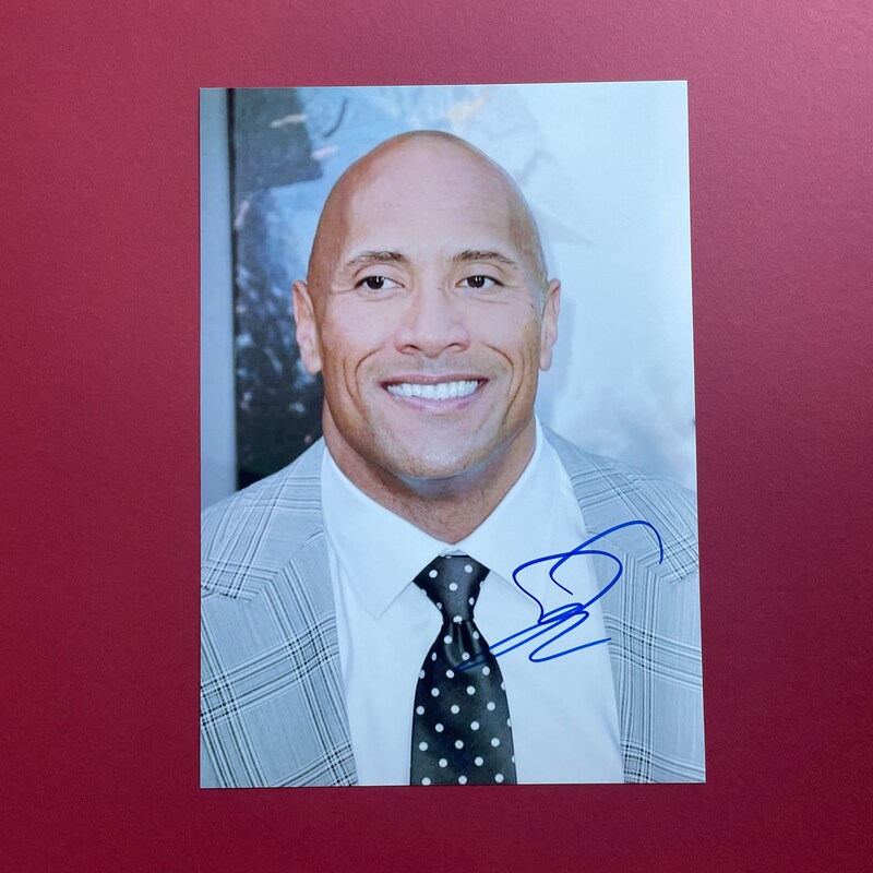 Dwayne Johnson Autograph - Etsy