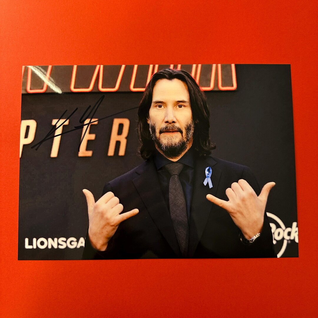 KEANU REEVES Authentic Hand-signed Photo Autograph With Coa - Etsy