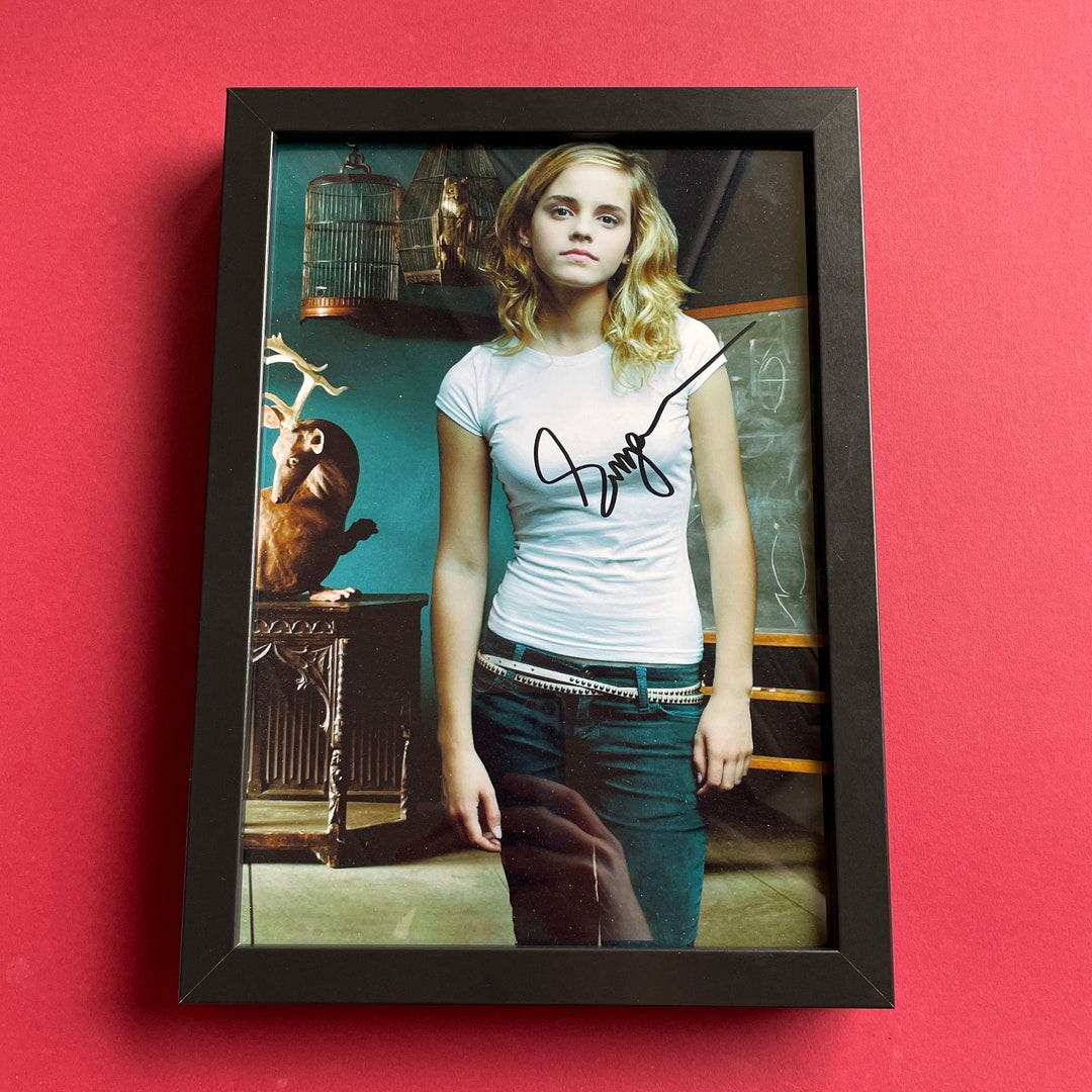 Framed EMMA WATSON - Authentic Hand-signed Photo Autograph With Coa - Etsy