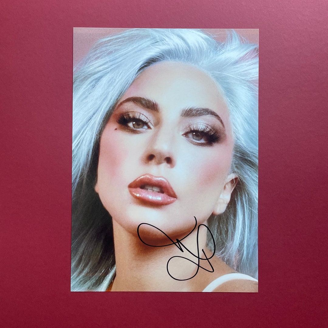 LADY GAGA Authentic Hand-signed Photo Autograph With Coa - Etsy