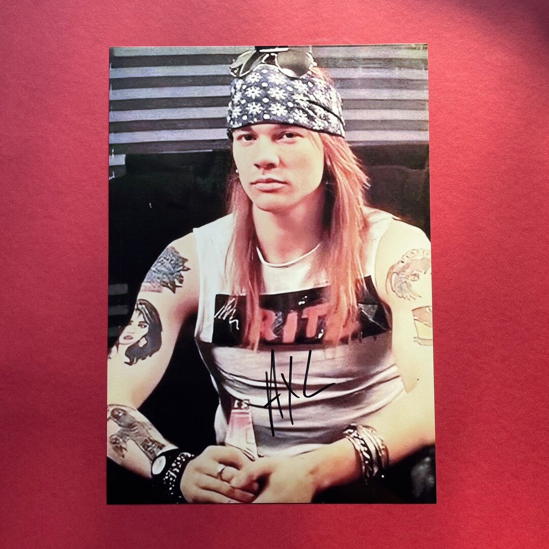 AXL ROSE / Guns'n'roses Authentic Hand-signed Photo Autograph With Coa ...