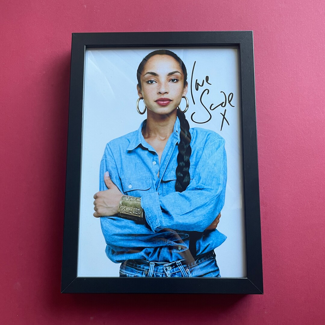 Framed SADE Authentic Hand-signed Photo Autograph With Coa - Etsy