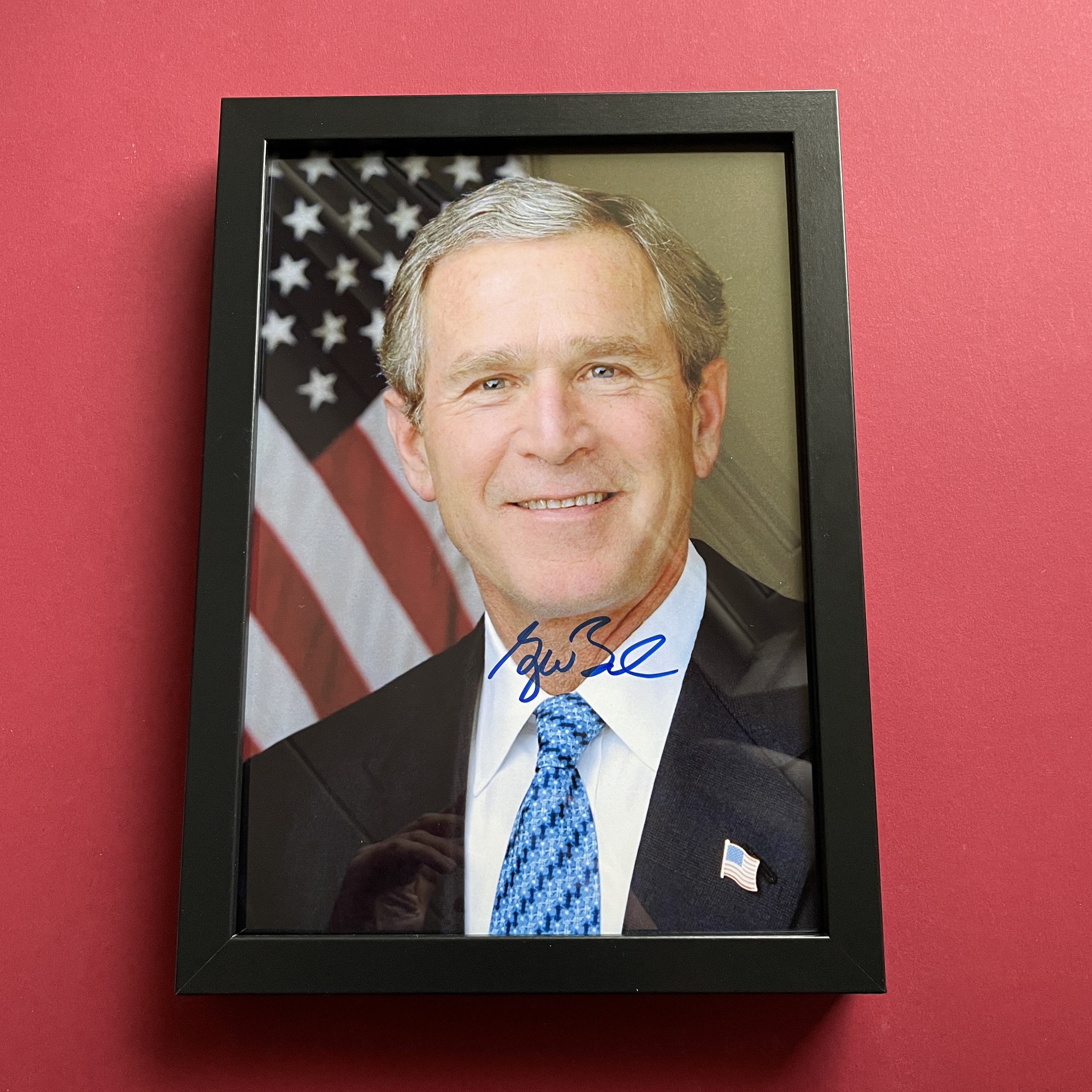Framed GEORGE W. BUSH Authentic Hand-signed Photo Autograph With Coa ...