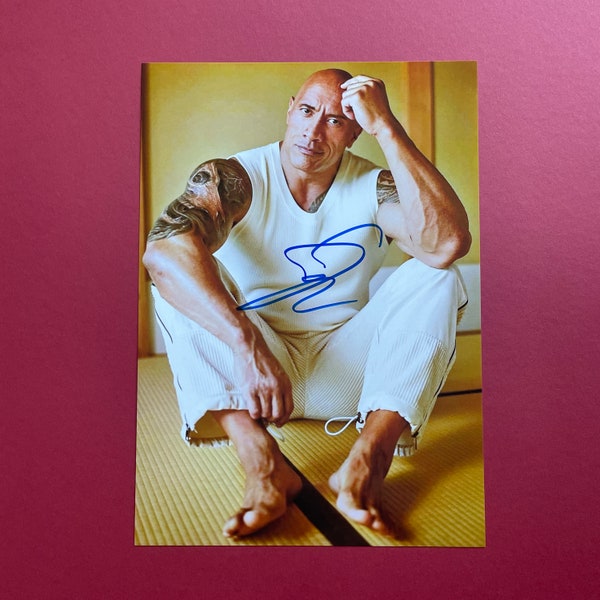 Dwayne Johnson Autograph - Etsy
